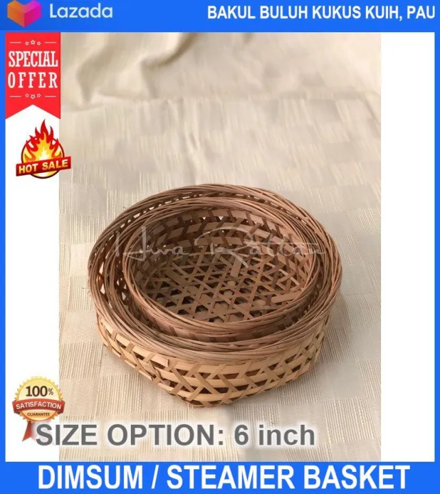 Bakul Buluh Kukus Kuih, Pau, Dimsum / Steamer Basket / Bakul Kukus ...