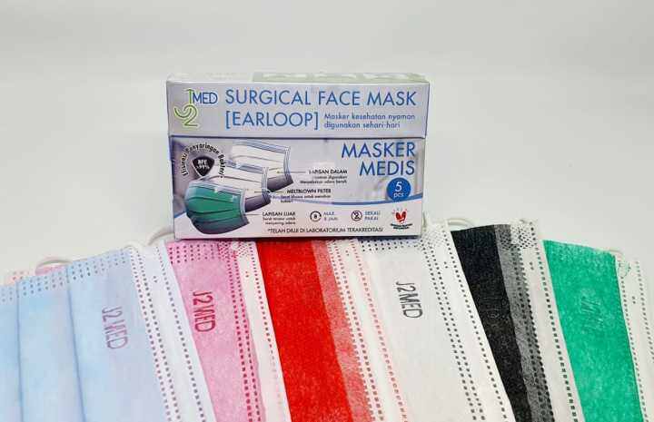 MASKER MEDIS J2.MED ISI 5 PCS | Lazada Indonesia