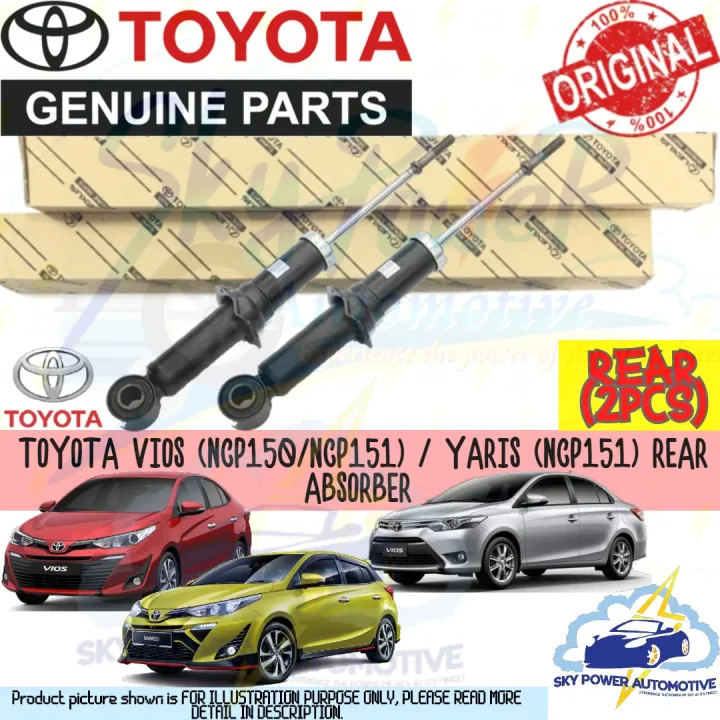TOYOTA VIOS (NCP150/NCP151) / YARIS (NCP151) 100% ORIGINAL (GENUINE) SHOCK ABSORBER (REAR 2PCS ...
