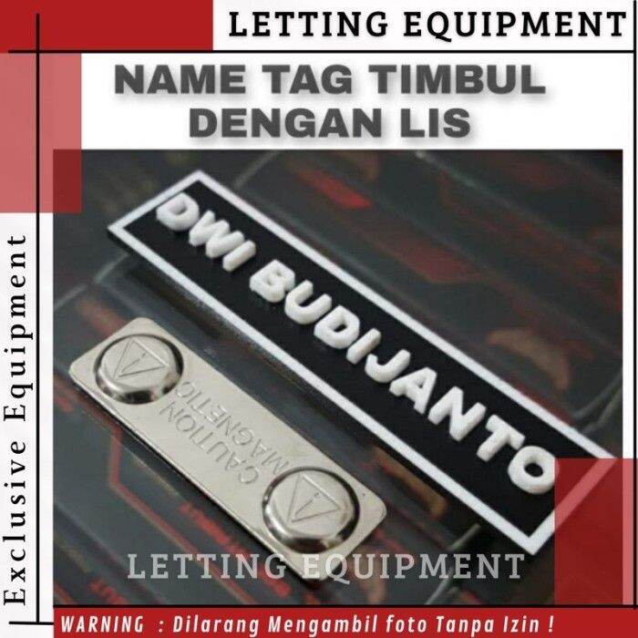 Papan Nama - Name Tag dada Huruf timbul Perlengkapan PNS ASN Terbaru ...