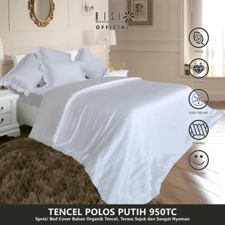 Rise Sprei Tencel Putih 950TC DEFECT | Lazada Indonesia