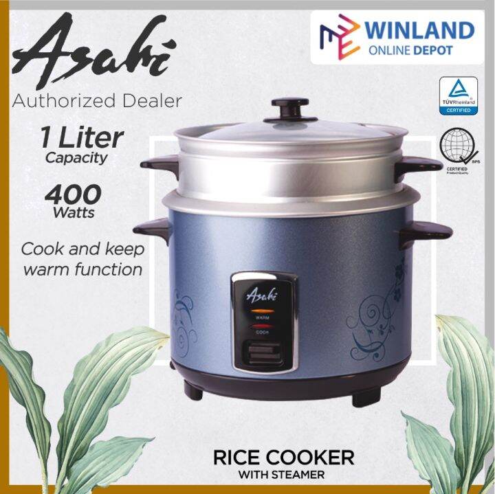 ASAHI by Winland Rice Cooker 1 Liter With Steamer and Keep Warm ...