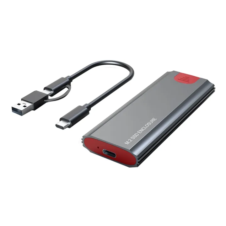 Dual Protocol M2 SSD Case 10Gbps NVMe SSD Enclosure for NVMe PCIE M Key ...