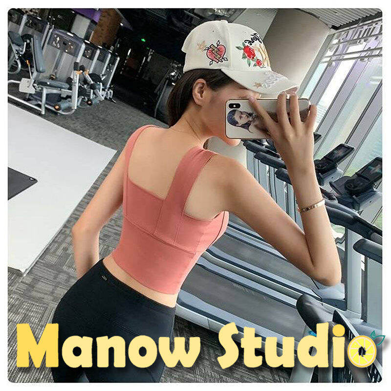 สปอร์ตบรา สายเดี่ยวกีฬา เสื้อกล้าม สายเดี่ยว บราสายเดี่ยวแบบสวม 883# Manow.studio | Lazada.co.th