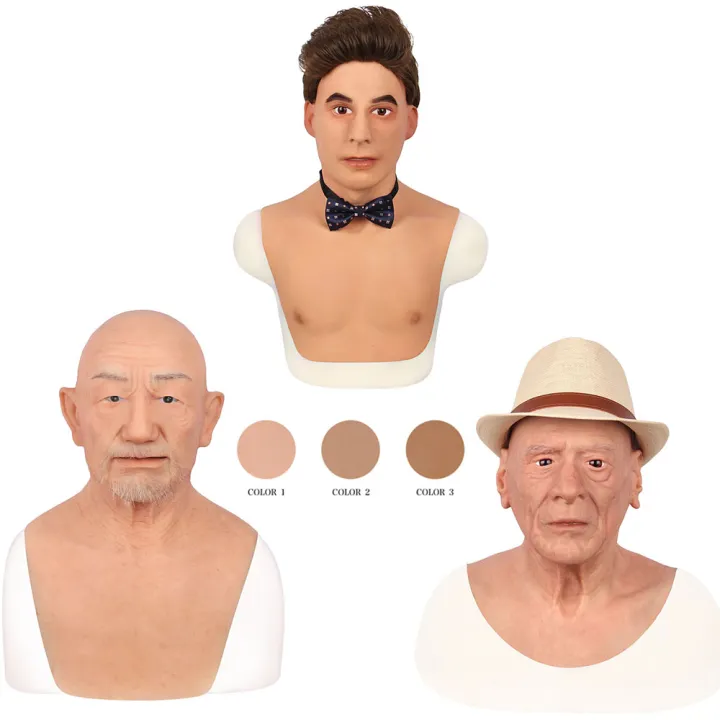 Drag Queen Realistic real skin full head Silicone male headMask for ...