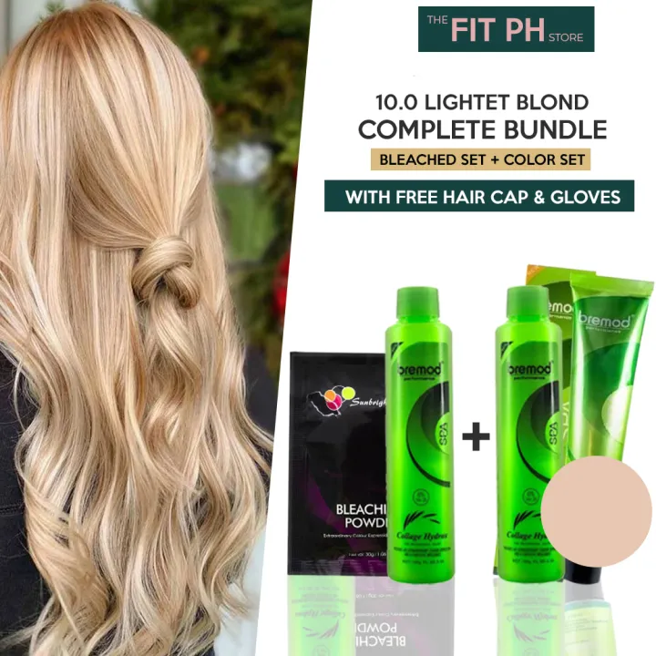 10.0 LIGHTEST BLOND COMPLETE BUNDLE! Bremod Hair Color & Hair Bleaching ...