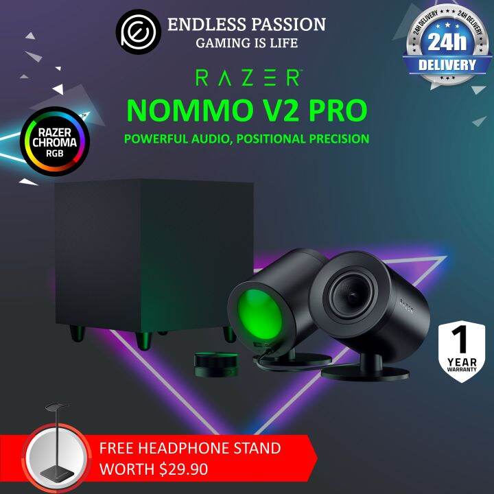 Razer Nommo V2 Pro - Full-Range 2.1 PC Gaming Speakers with Wireless ...