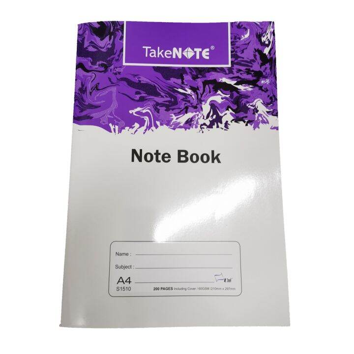 A4 Note Book 200 Pages 60gsm School Exercise Book Single Line (Uni ...