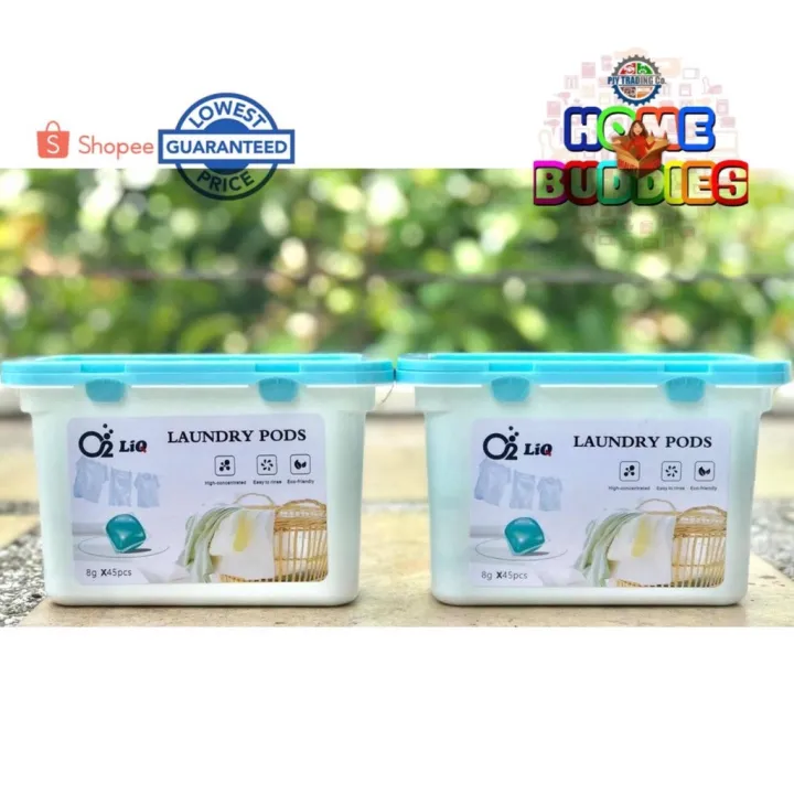 O2 LiQ 3 in 1 Laundry Pods Anti Bacterial Enzyme Fragrance Capsule 8g ...