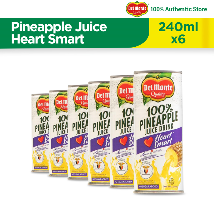 DEL MONTE 100% Pineapple Juice Drink Heart Smart with Reducol for Lower ...