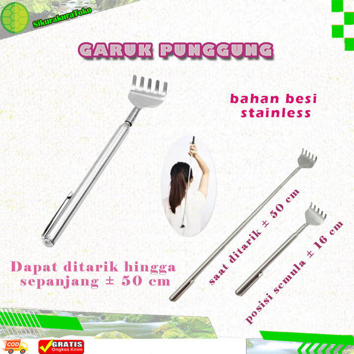 Garuk punggung besi lipat tarik alat penghilang gatal garukan badan ...