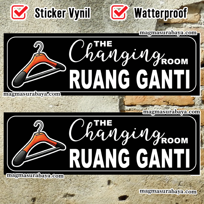 Stiker Ruang Ganti - Changing Room - ruang pas - ruang ganti baju ...