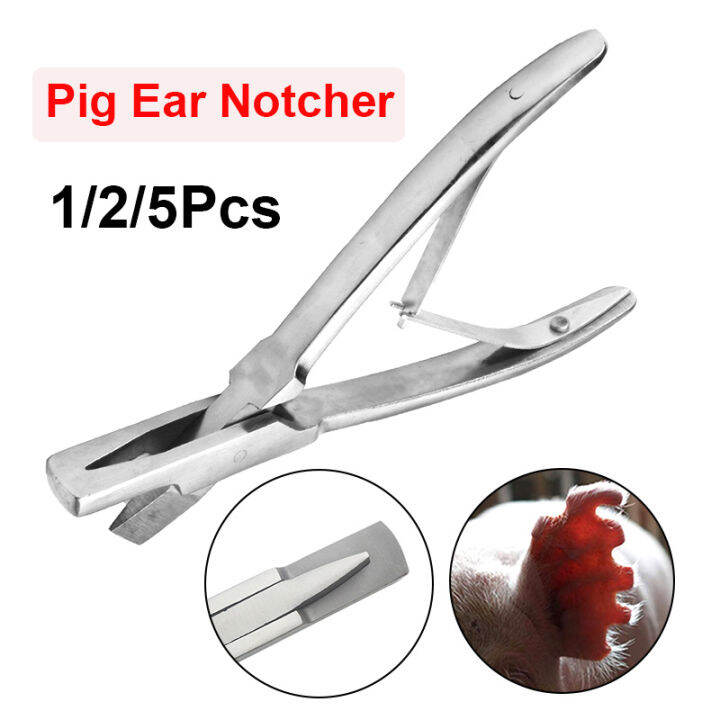 1/2/5Pcs Pig Ear Notcher Stainless Steel V Shaped Ear Tong Plier ...