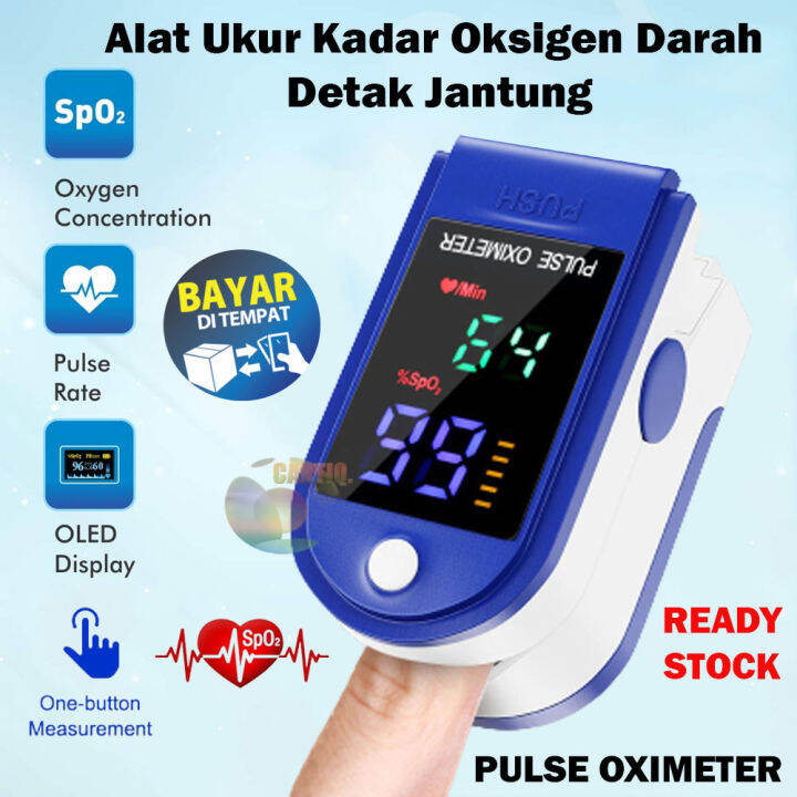 iCantiq Oximeter Digital Jari Pengukur Saturasi Oksigen Ujung Jari Alat ...