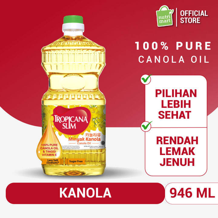 Tropicana Slim Minyak Kanola 946ml - Minyak Goreng 100% Pure Canola Oil ...