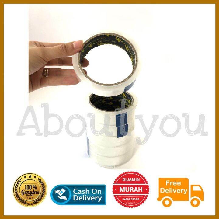 1 buah Solatip / selotip / isolasi/ lakban 24mm 72 yar Ekonomis ...