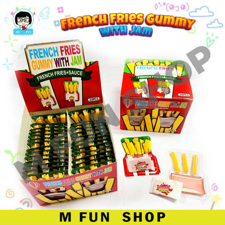 *Ready Stock* 30Pcs Gummy French Fries Gummy With Jam French Fries ...
