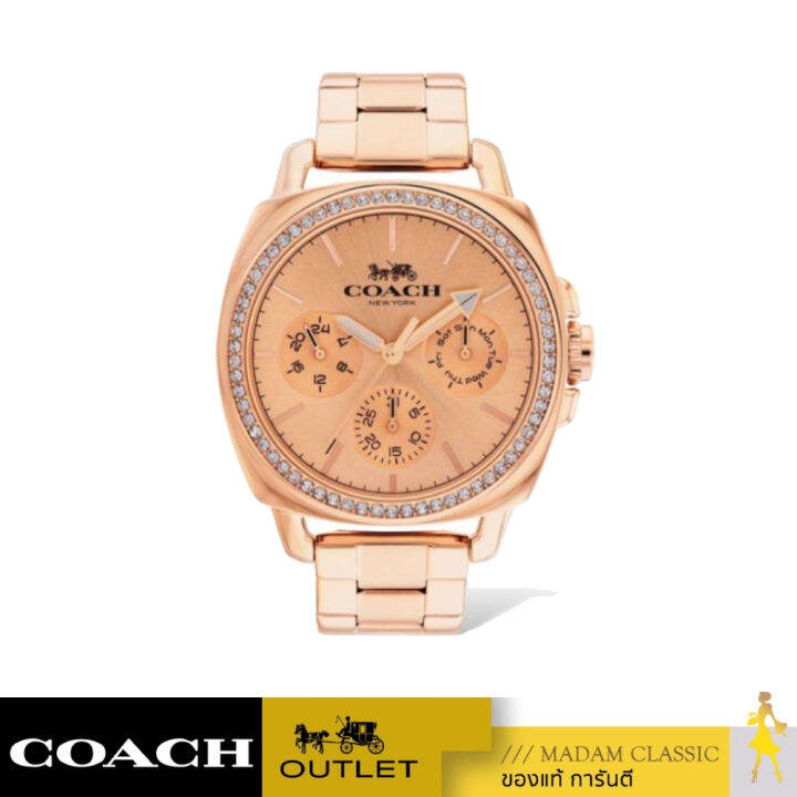 ของแท้ 💯% นาฬิกา COACH 14503131 BOYFRIEND WOMEN'S PINK WATCH | Lazada.co.th
