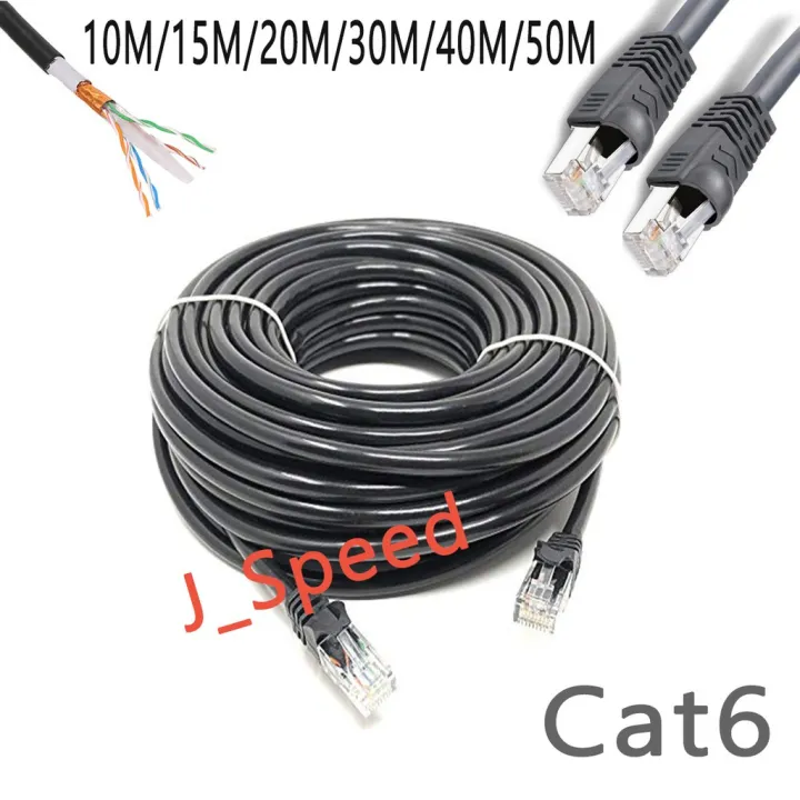 10M 15M 20M 30M 40M 50M Lan Cable Cat6 Gigabit UTP Cable Patch Cord ...