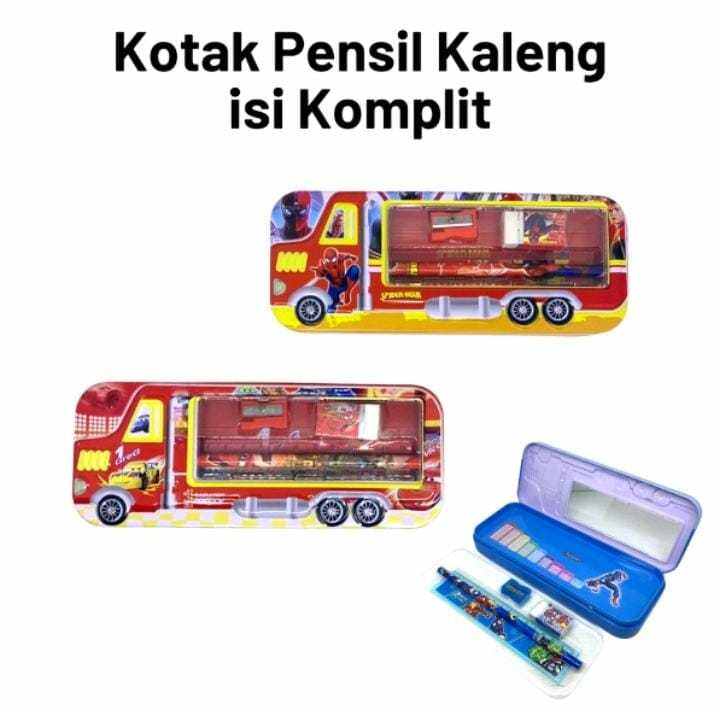 kotak pensil kaleng isi komplit | Lazada Indonesia