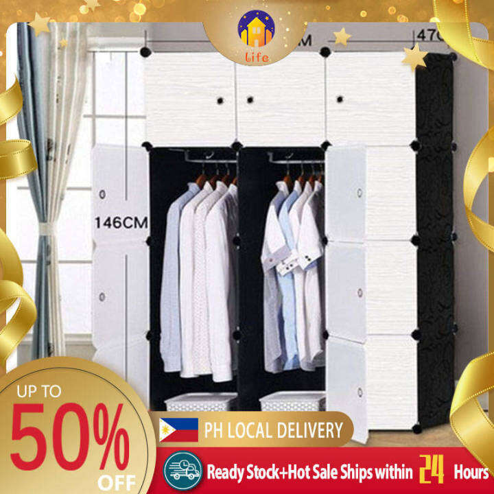 Simple wardrobe plastic assembly DIY free combination assembly resin ...