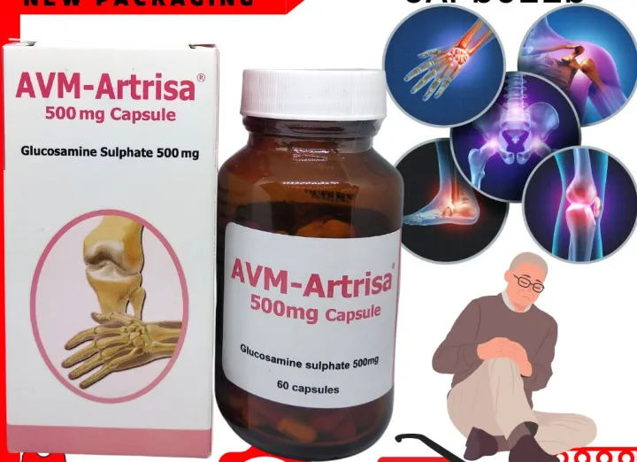 AVM-Artrisa 500mg Glucosamine Sulphate (60 Capsules) (New Packing) | Lazada