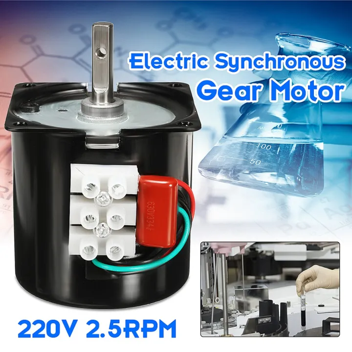 60KTYZ High Torque AC 220V 2.5RPM Gear-Box Electric Synchronous Gear ...