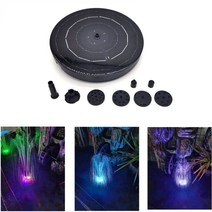 19cm 3.8W LED Solar Water Fountain Pool Pond Waterfall Fountain Garden ...