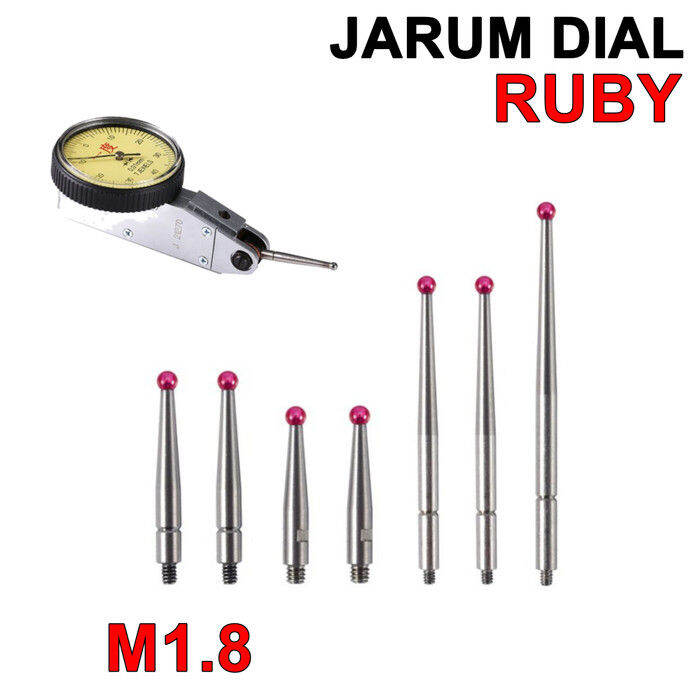 Jarum Dial M1.8 Ruby Probe Indicator Gauge Test Ulir M 1.8 Indikator ...