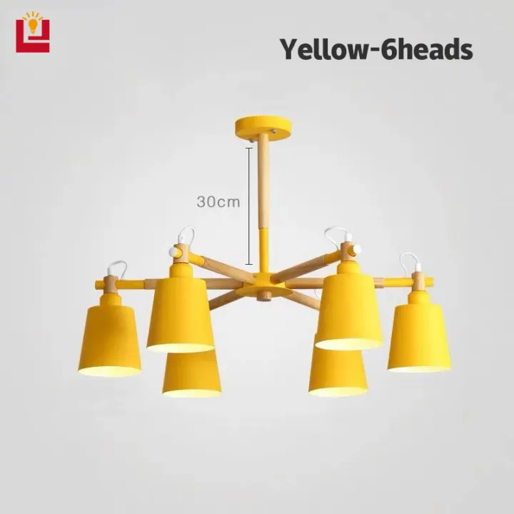 YONUO Ledหลายสีโคมไฟระย้าประดับแสงไฟเพดานโคมไฟสำหรับห้องรับประทานอาหารและห้องนอนไม่รวมหลอดไฟ ...