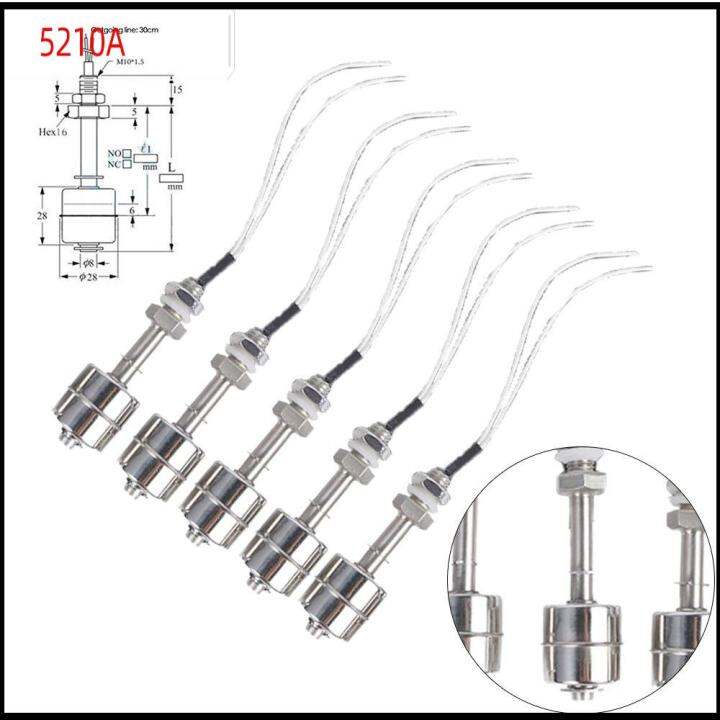 5210A ความแม่นยำสูงและแม่นยำ สวิตช์วัดระดับน้ำ 45-250มม. สวิตช์ลูกลอยคู่ เหล็กไร้สนิม สวิทช์ลอย ...