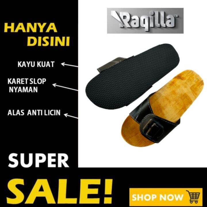 sandal bakiak kayu terompah klompen kayu sendal wudhu kayu bakiak ...