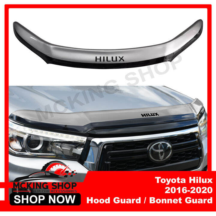 Toyota Hilux 2016-2020 Hood Guard / Bonnet Guard Protector with Logo ...