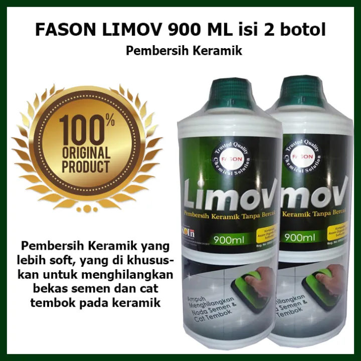 Pembersih Keramik Noda cat & semen Fason Limov Ukuran 900 ML isi 2 Botol | Lazada Indonesia