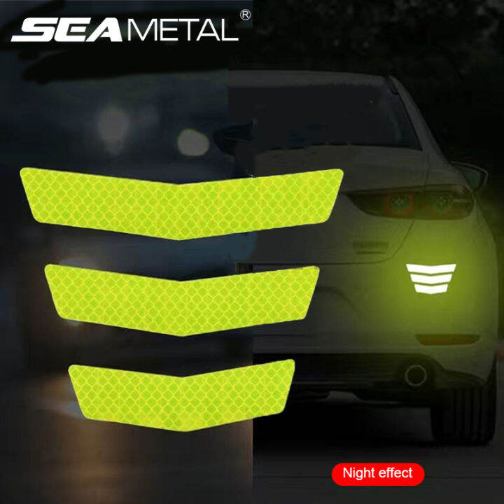 SEAMETAL Car Reflective Sticker Safety Warning Waterproof Decals ...