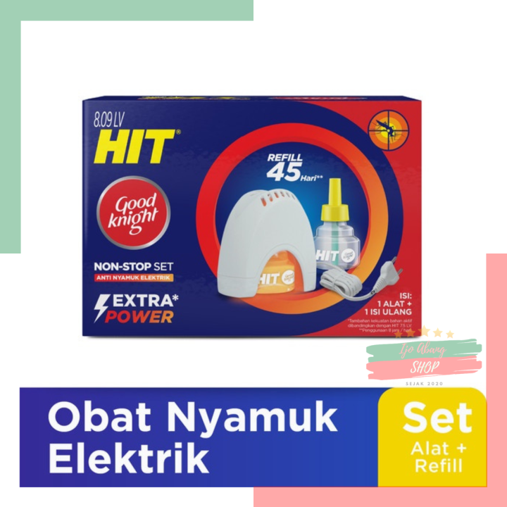 Hit Non Stop Set Alat Plus Refill 35ml - Hit Anti Nyamuk Elektrik Extra ...