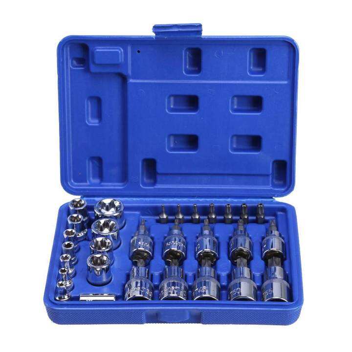 29PCS Torx Star Socket Set Bit Male Female E T Sockets With Torx Bit Too | Lazada PH