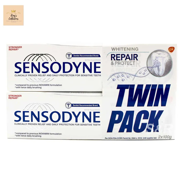 SENSODYNE Repair And Protect Whitening Toothpaste | Twin Pack 100g ...