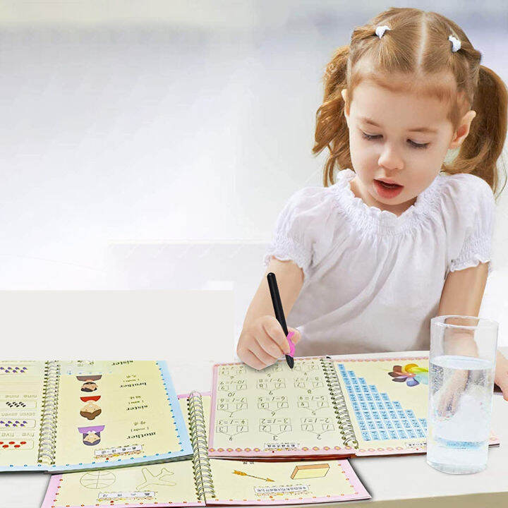 KOGGY 4 Books/Sets of Magic Practice Magic Calligraphy Reusable ...