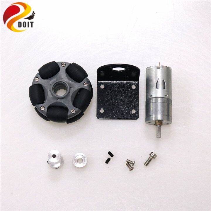 1 Set 58mm Omni/Universal Wheel+4mm 9V/12V Motor+ 25mm Motor Bracket ...