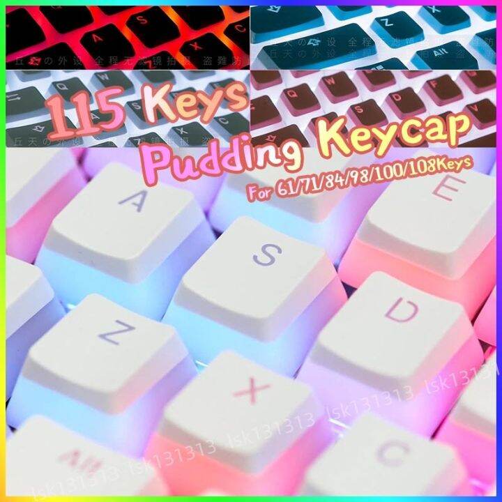 【Ready Stock】∋ D26 115keys PBT Pudding Keycap OEM Profile Transparent ...