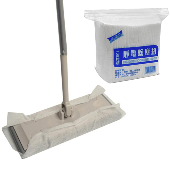 Mop Paper001- 100pcs/Pack Disposable Microfibre Floor Cloths For Flat ...