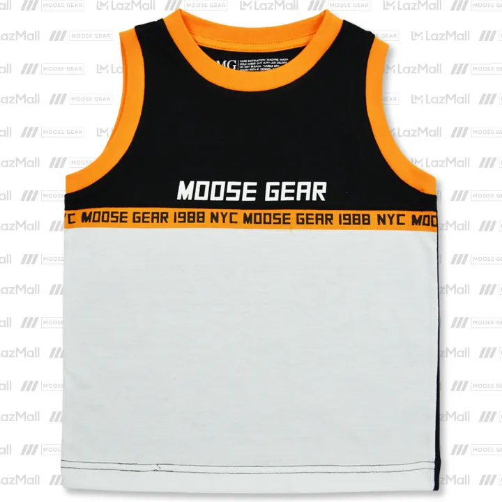 Moose Gear Black Combi Muscle Shirt with Print Details (MS- 11370 A ...