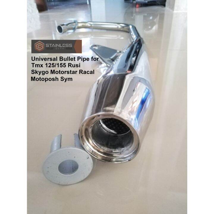 Universal Bullet Pipe for Tmx 125/155 Rusi Skygo Motorstar Pinoy Racal ...