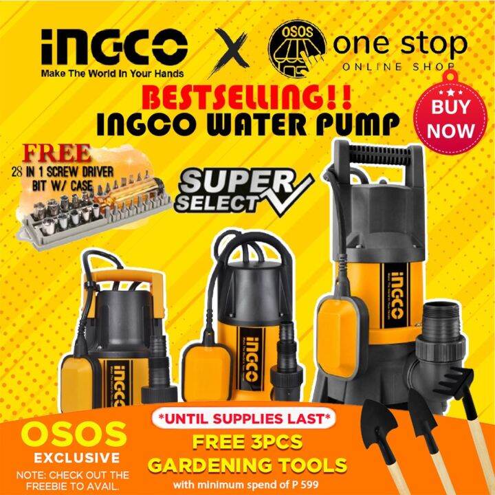 Ingco Water Pump 1.5Hp Submersible Water Pump 1000W (100% Copper) *OSOS ...