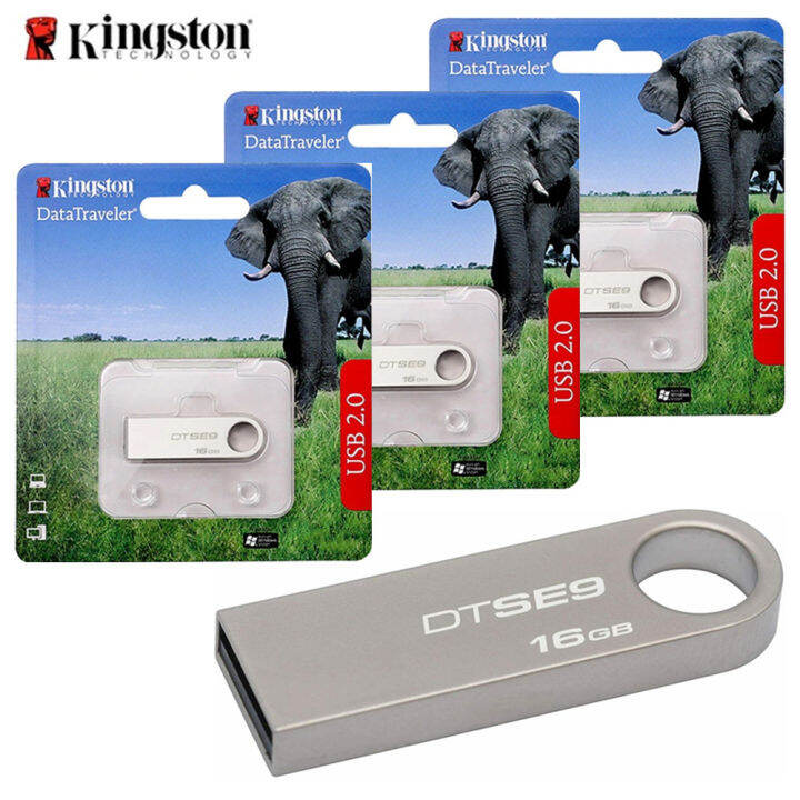 Kingston แฟลชไดรฟ์ USB 2.0 แบบโลหะ ขนาด 1GB 2GB 4GB 8GB 16GB 32GB 64GB ...