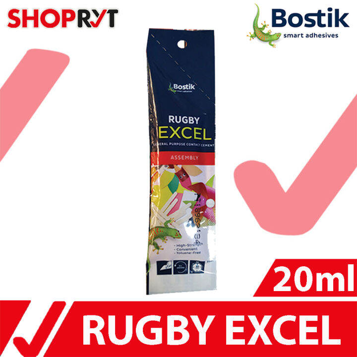 BOSTIK Rugby Excel 20ml General Purpose Contact Cement Toluene Free ...