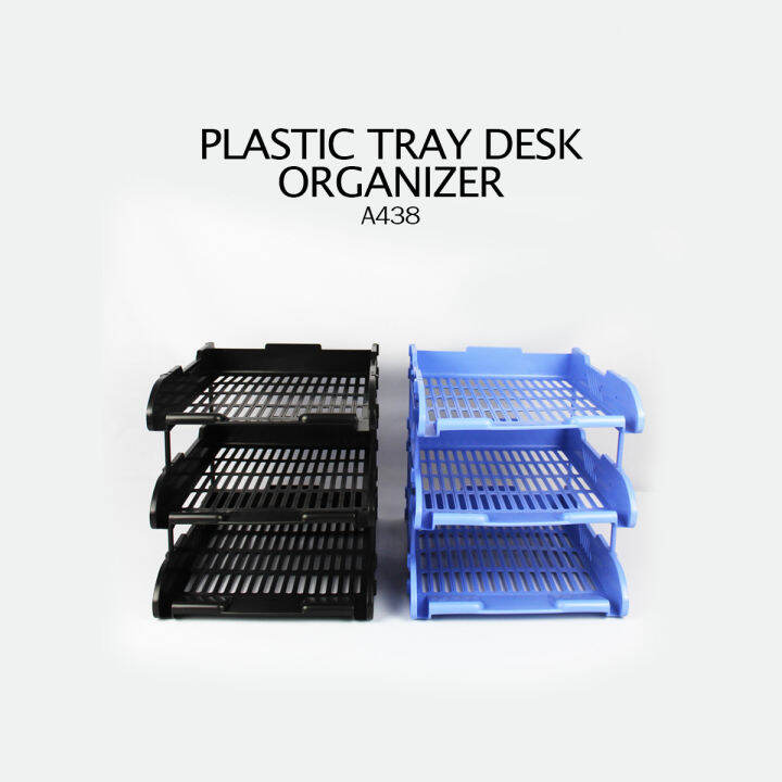 1InTheOffice Stackable Paper Tray Organizer, Plastic Tray, Office Desk ...