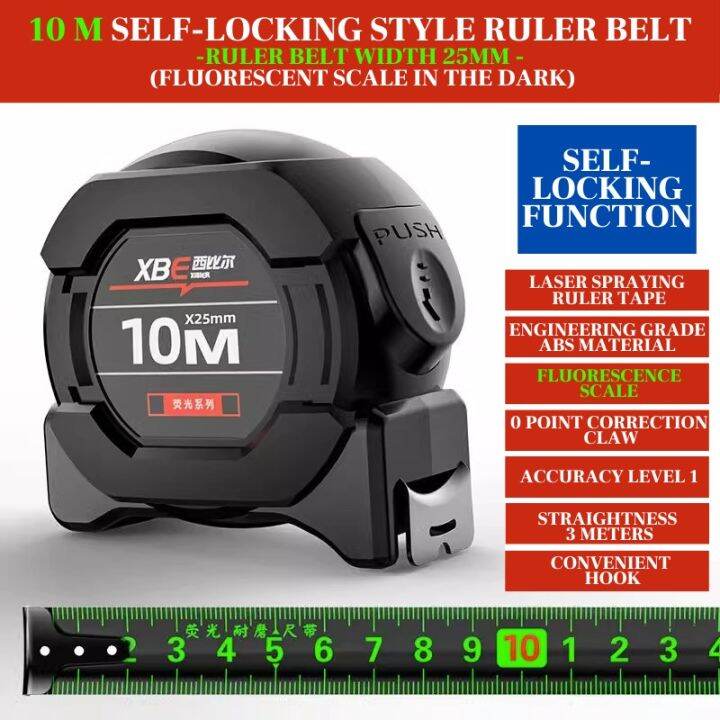 10M Steel Measuring Tape Levels Fluorescerous steel tape Industrial ...