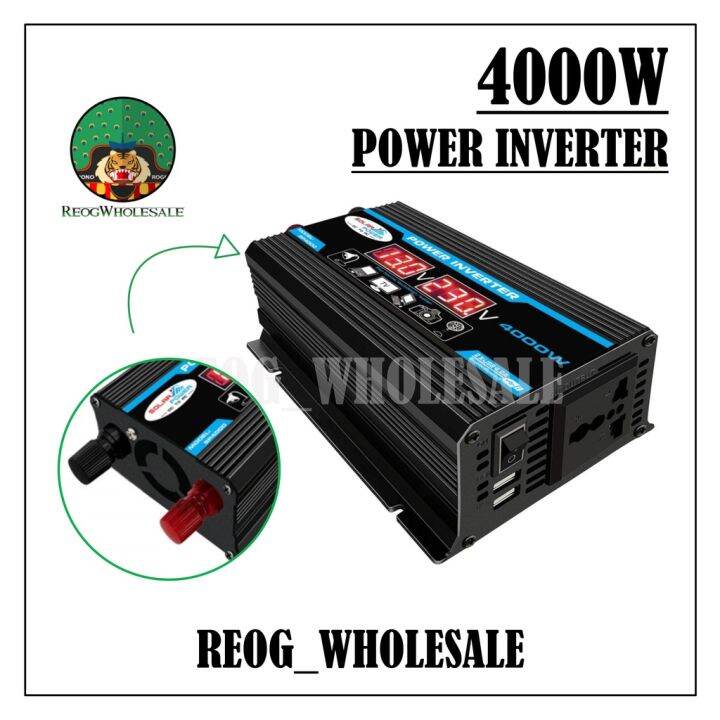 Power Inverter Digital 4000 Watt / Inverter 4000W DC 12V Ke AC 220V ...